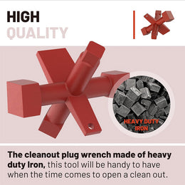 6-Way Cleanout Plug Wrench ~ GarageToolLab